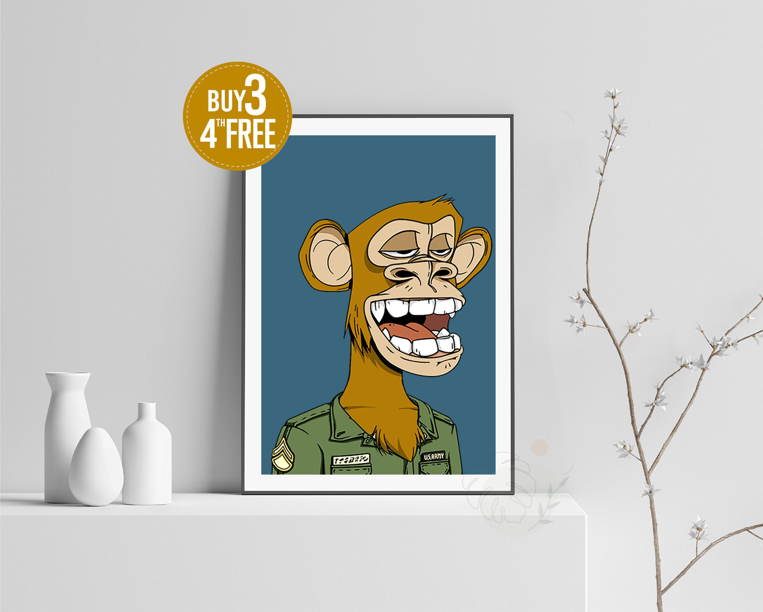 Digital Art & Collectibles 1 Bored Ape Yacht Club #3432 BAYC nft monkey ...