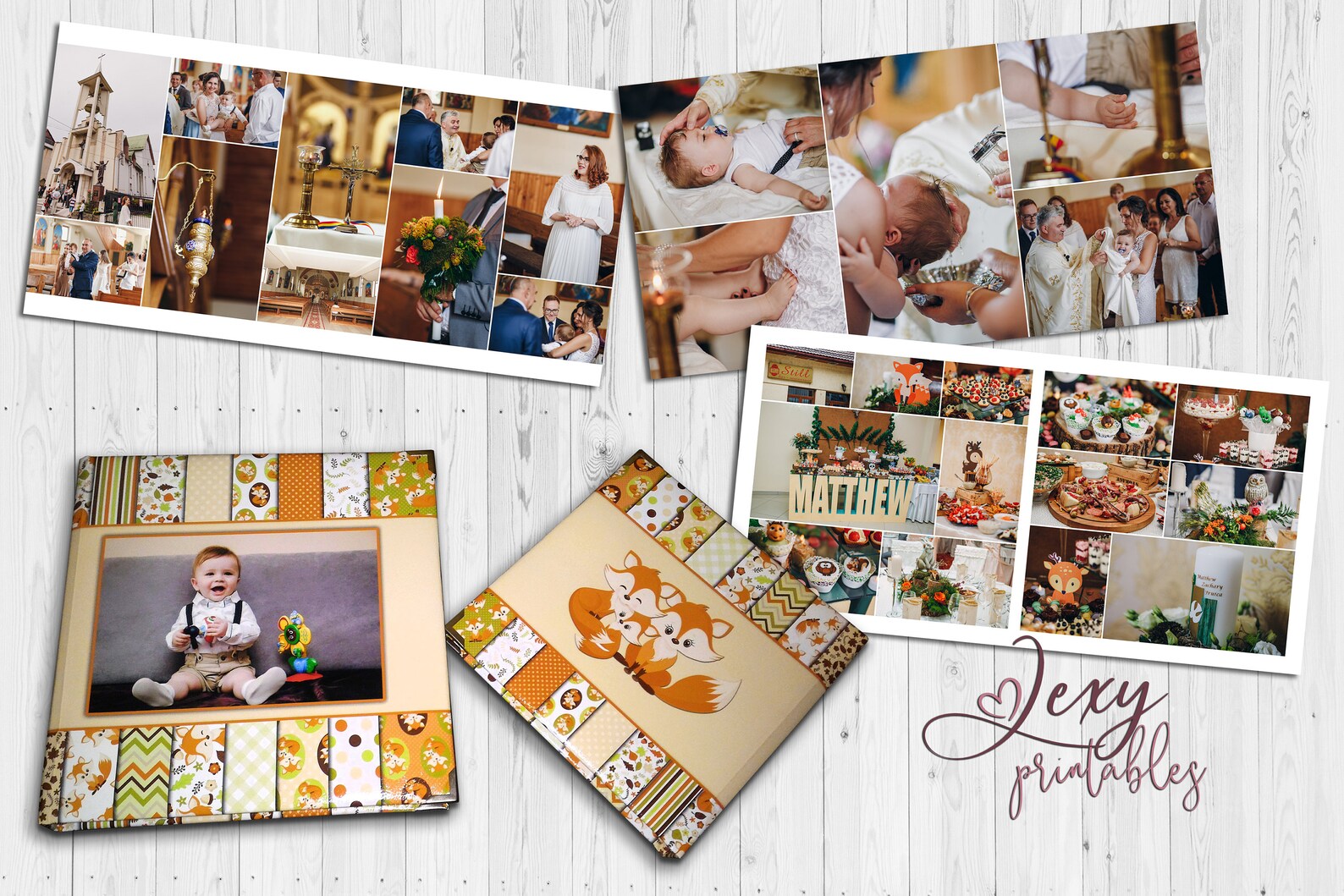 Photobook, Photo Album Digital Printable Spreads, Personalized ...
