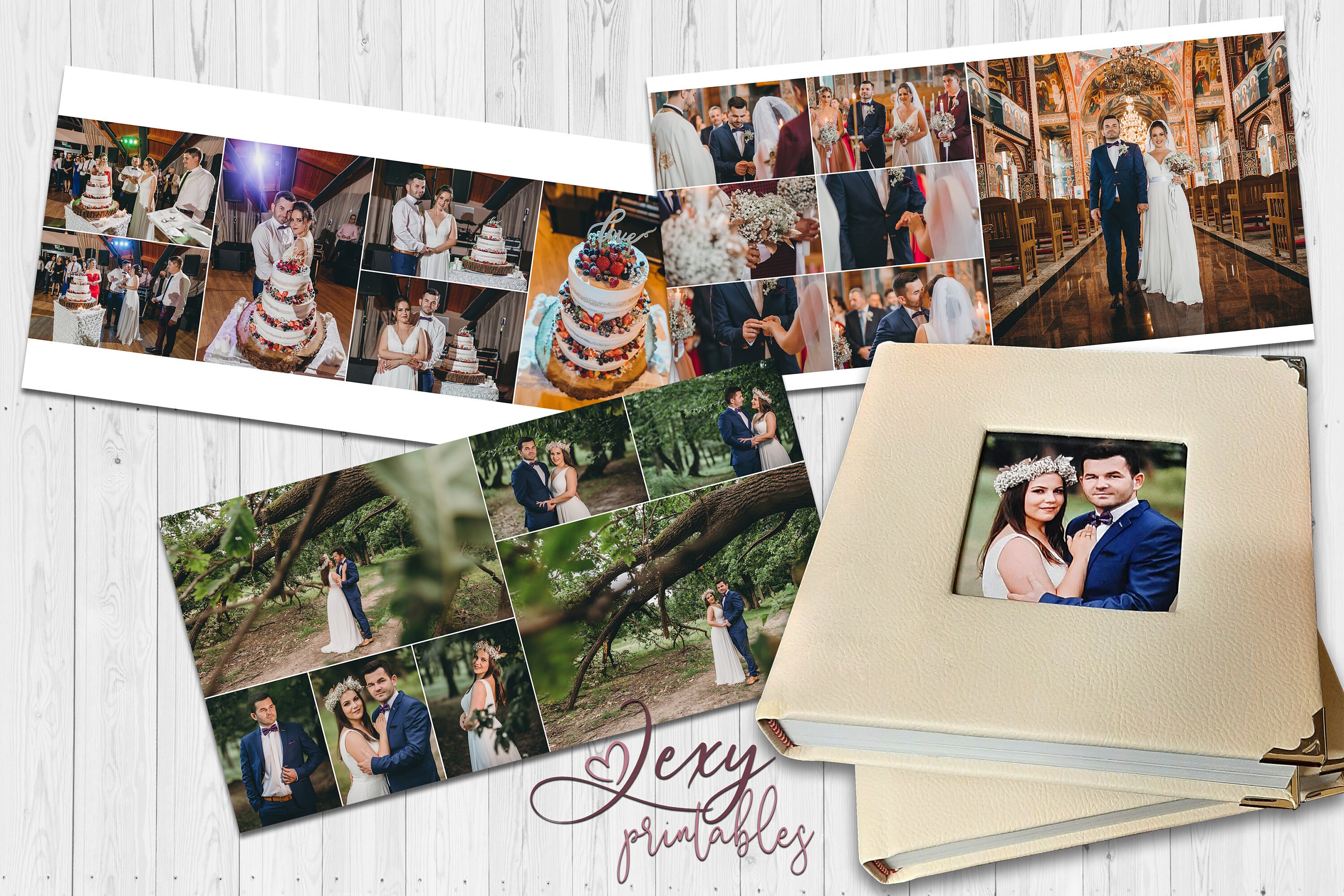 Fotolibro, Álbum de fotos Digital Printable Spreads, Collages ...