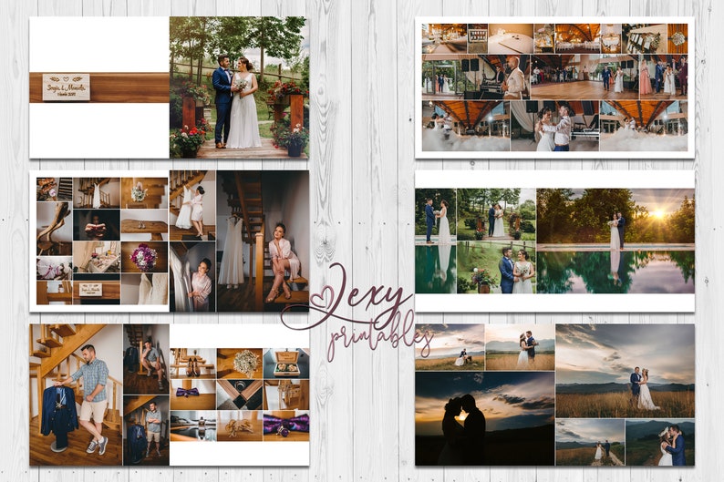 Photobook, Photo Album Digital Printable Spreads, Personalized ...
