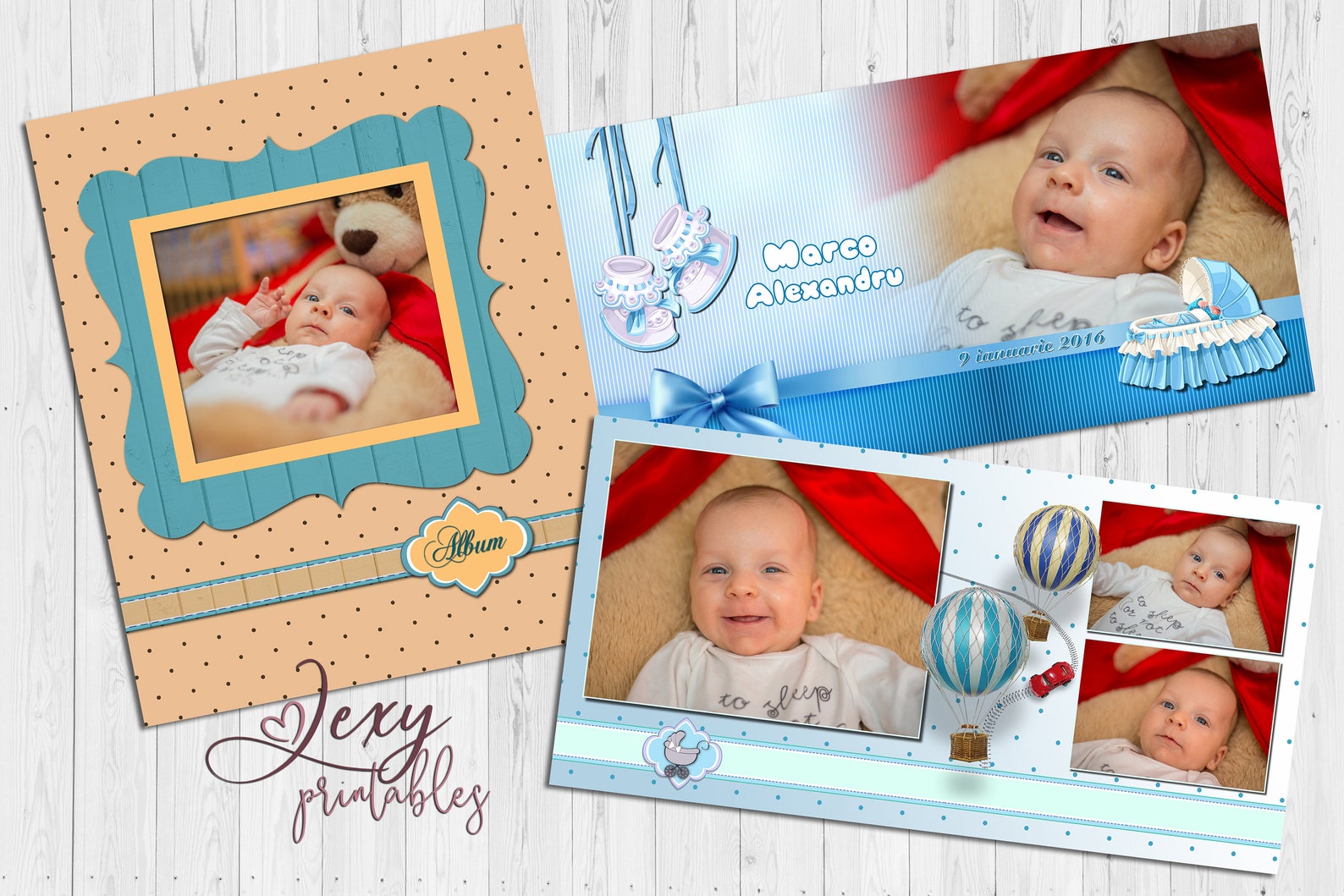 Photobook, Photo Album Digital Printable Spreads, Personalized ...