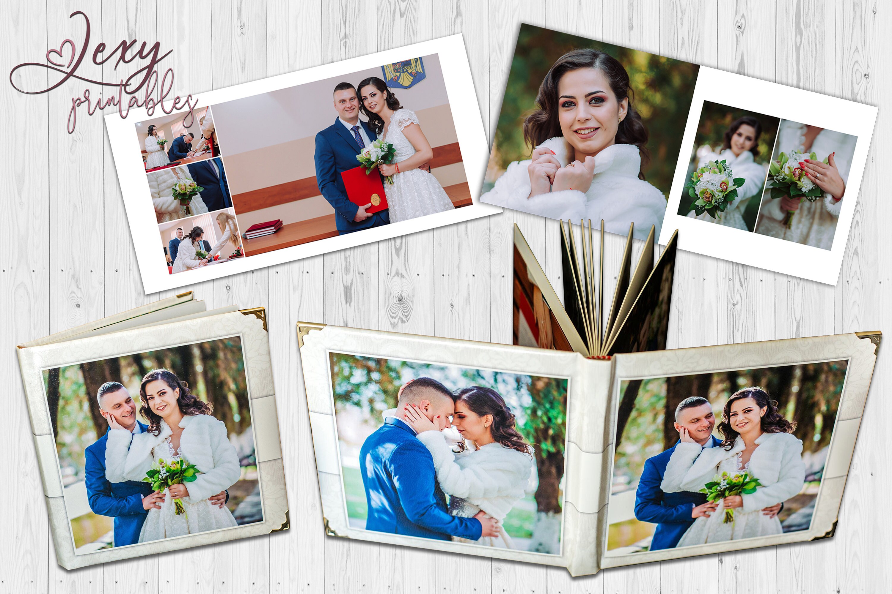 Photobook, Photo Album Digital Printable Spreads, Personalized ...
