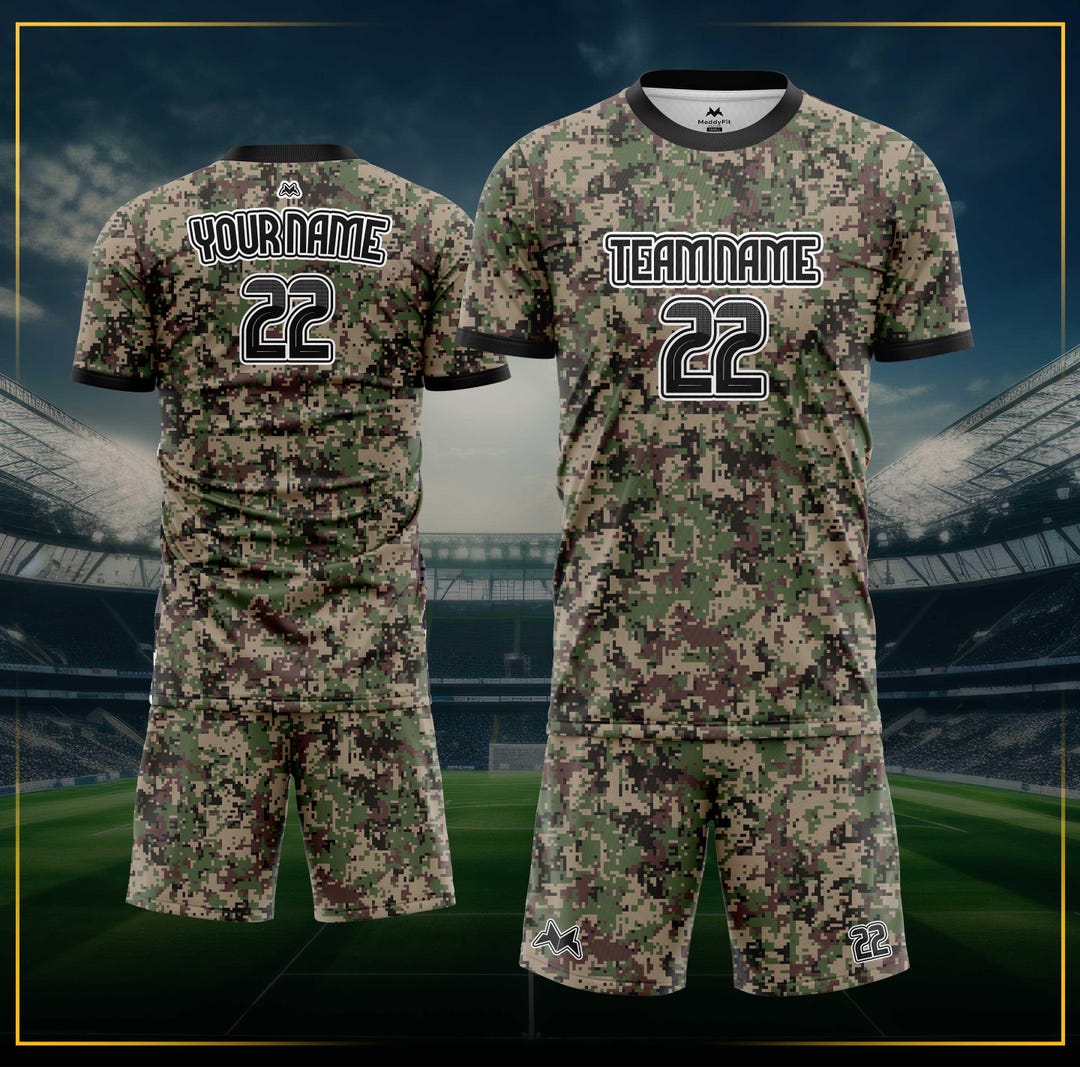 Custom Jungle Camo Soccer Uniform Set, Personalized Team Apparel - Etsy
