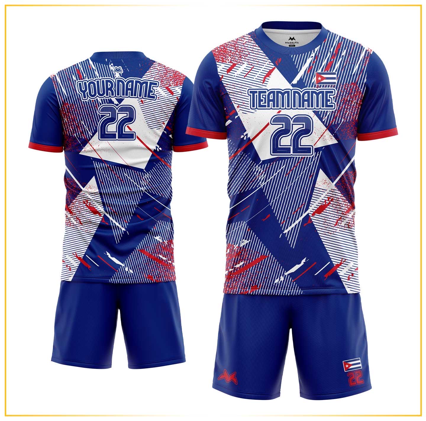 Custom Cuba Soccer Jersey: Personalized Cuban Football Uniform - Etsy