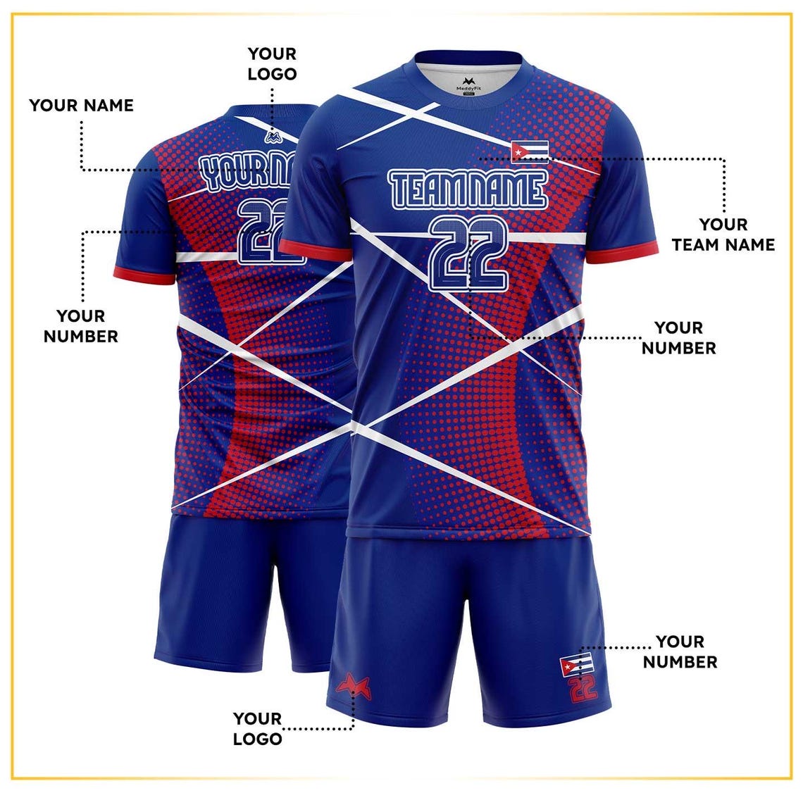 Personalized Adult Soccer Uniform With Your Name and Number-football ...