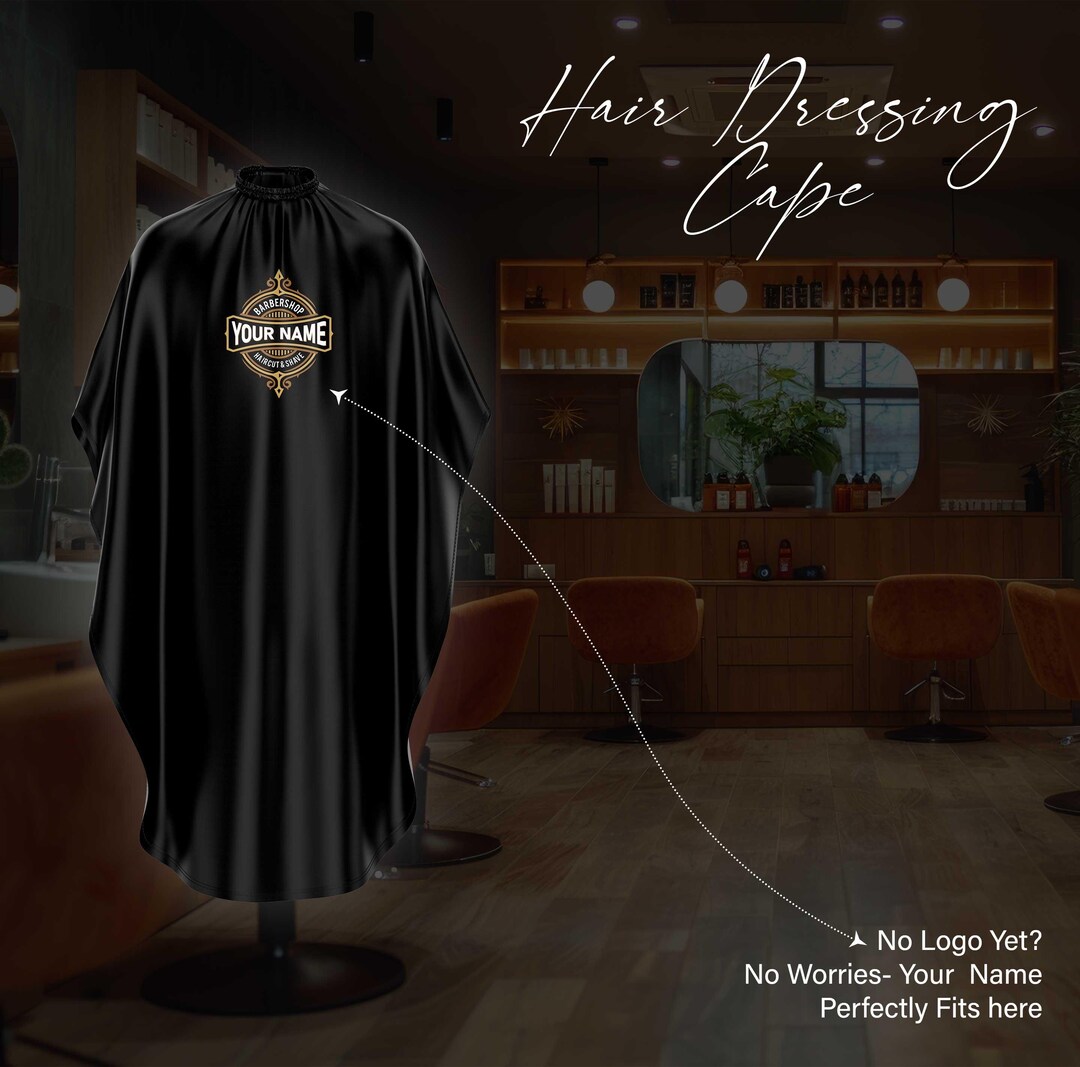 Luxury Custom Barber Cape With Your Name or Text-haircut Waterproof ...
