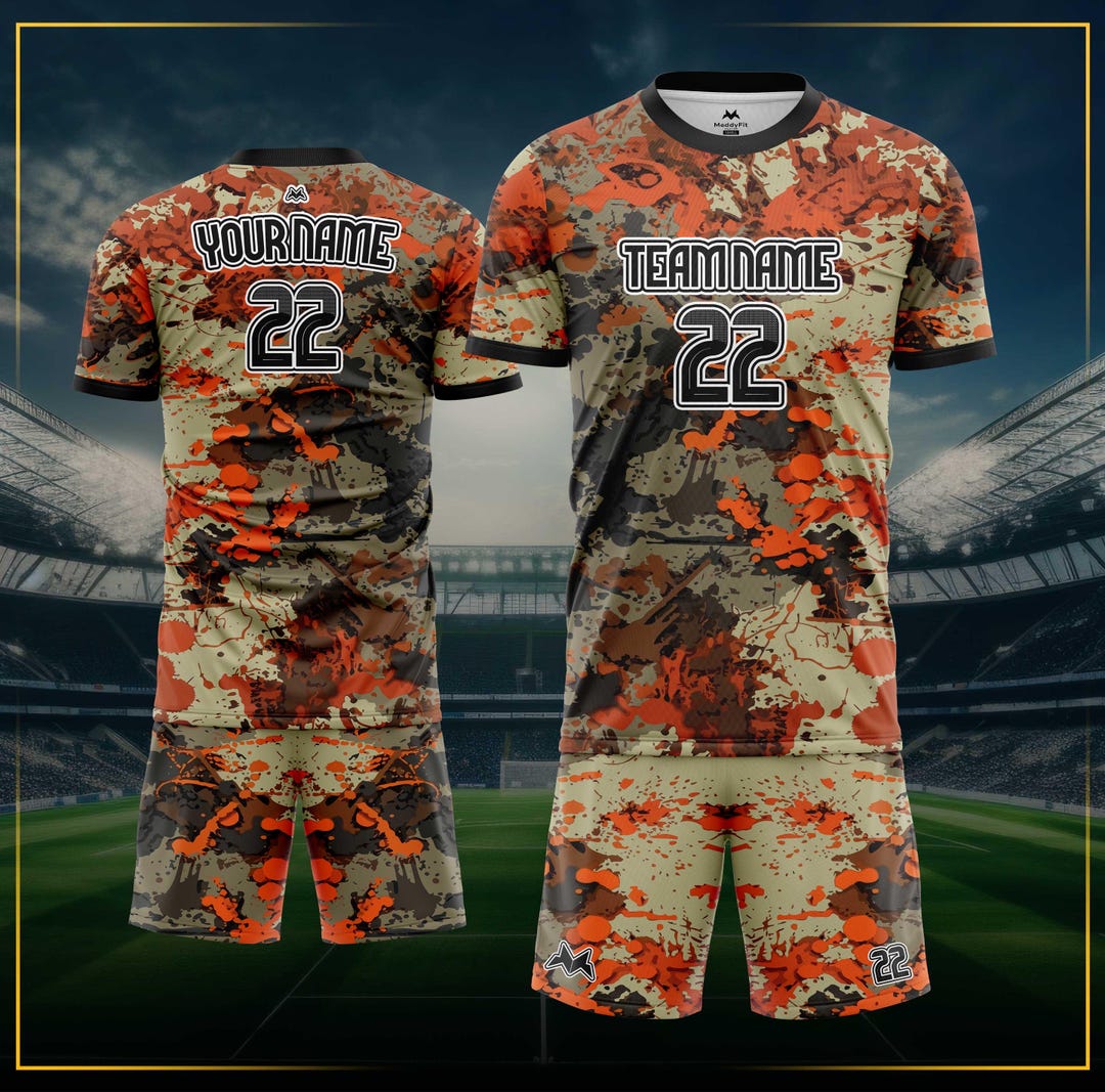 Custom Team Soccer Uniforms-jungle Camouflage Football Kits for Clubs ...
