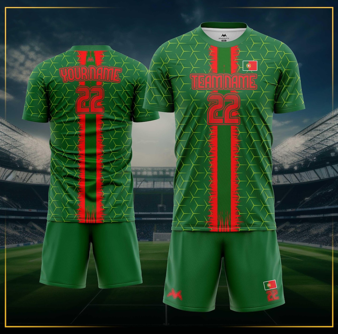 Personalized Portugal Football Jersey - Custom Name & Number - Etsy