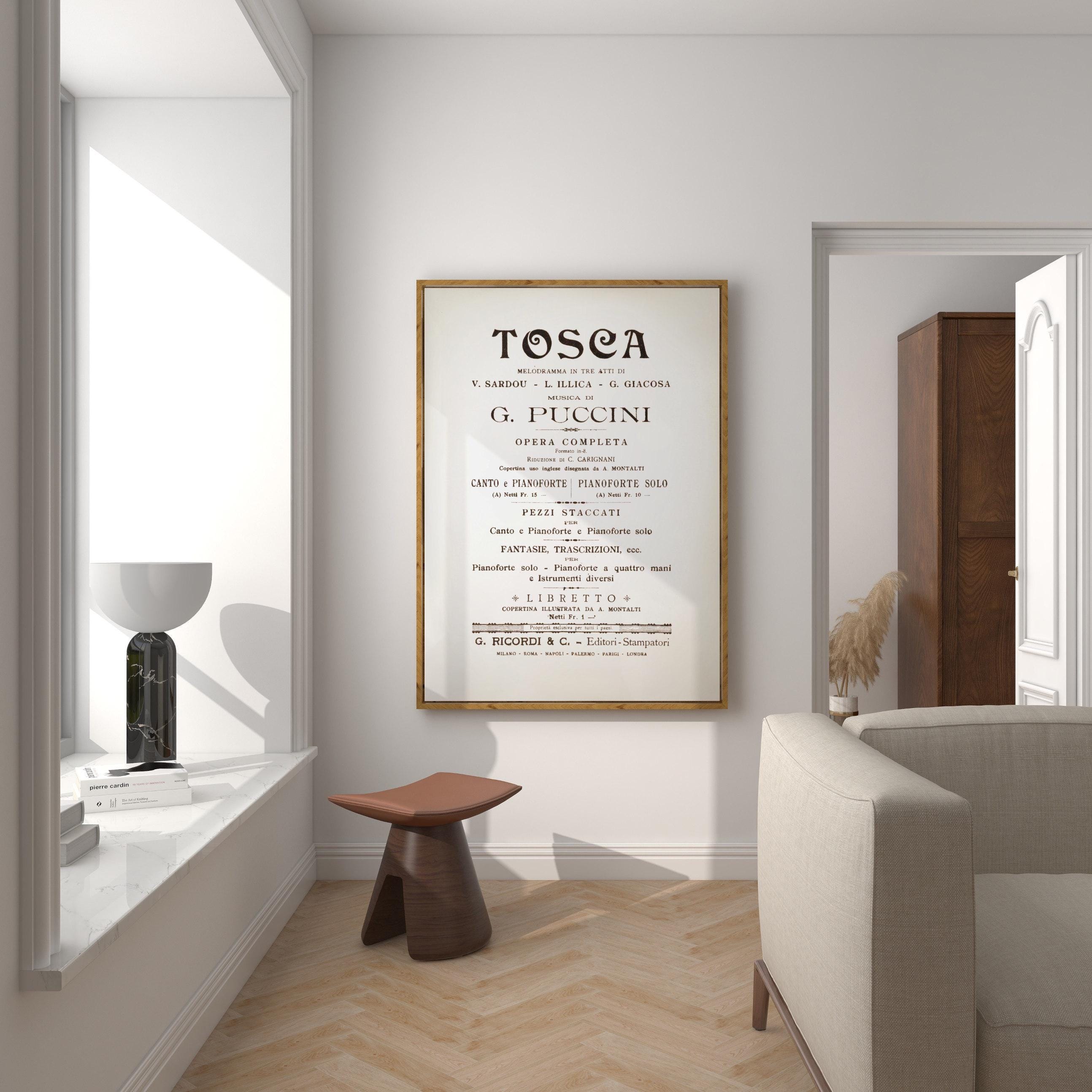 Puccini Tosca Opera Poster: 1917 Vintage Libretto Giclee Print - Etsy