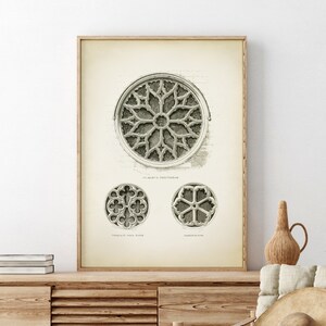 Gothic Rose Window Print: Medieval Cathedral Art (digital Download) - Etsy