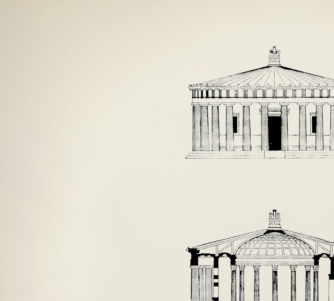 Tholos Epidaurus Temple Art Print: Ancient Greece Architecture ...