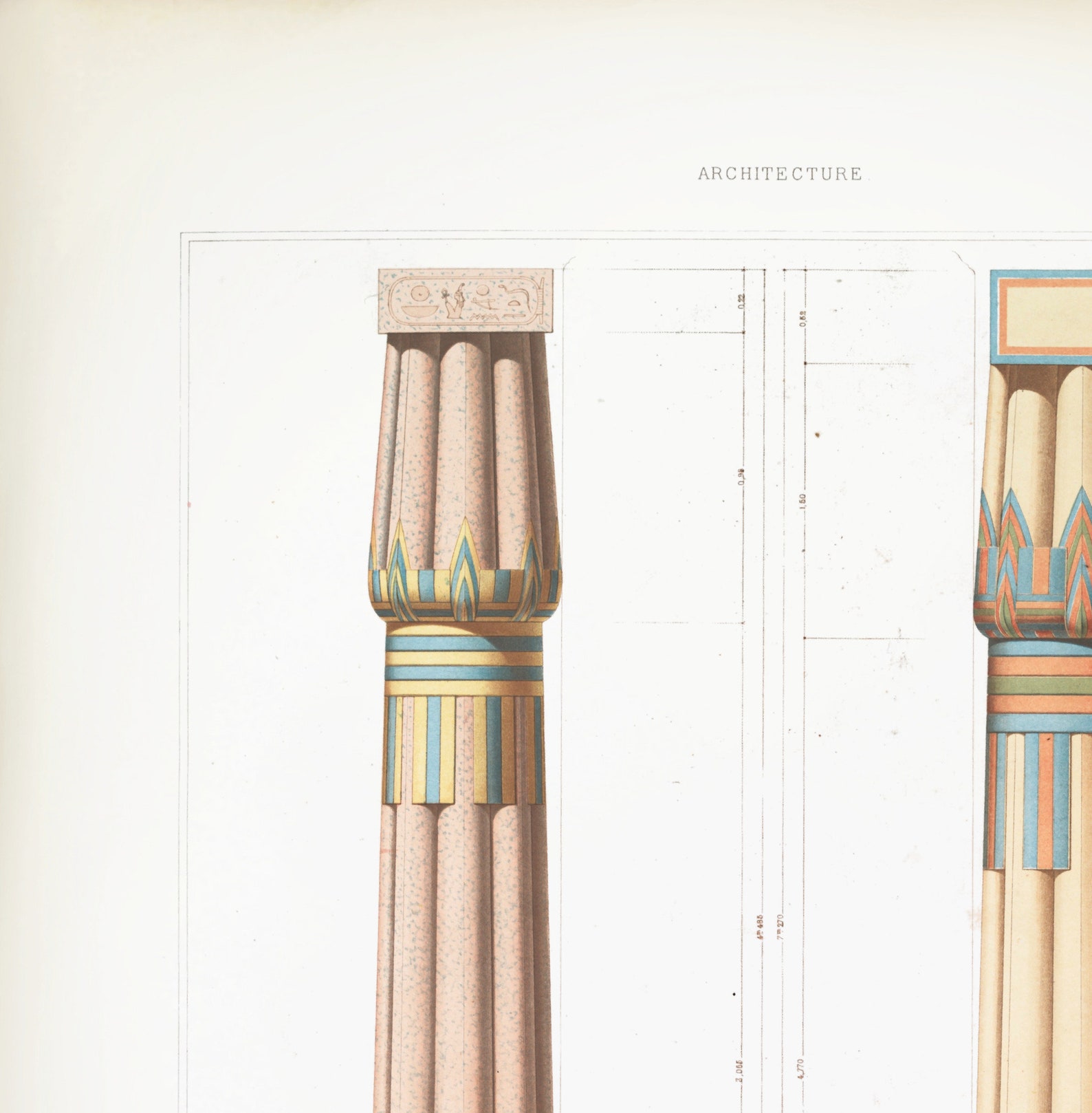 Ancient Egypt Architecture Poster - Amenophis Temple Columns, Egyptian ...