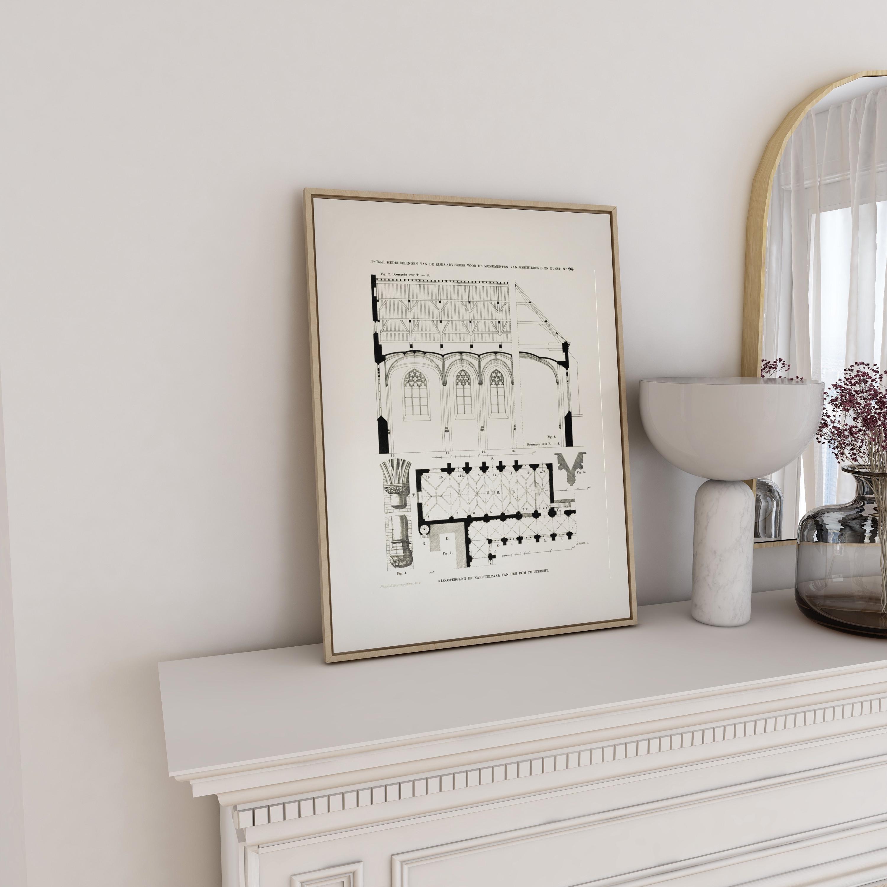 Architectural Blueprint, Dom Church Chapter House & Cloister, INSTANT ...