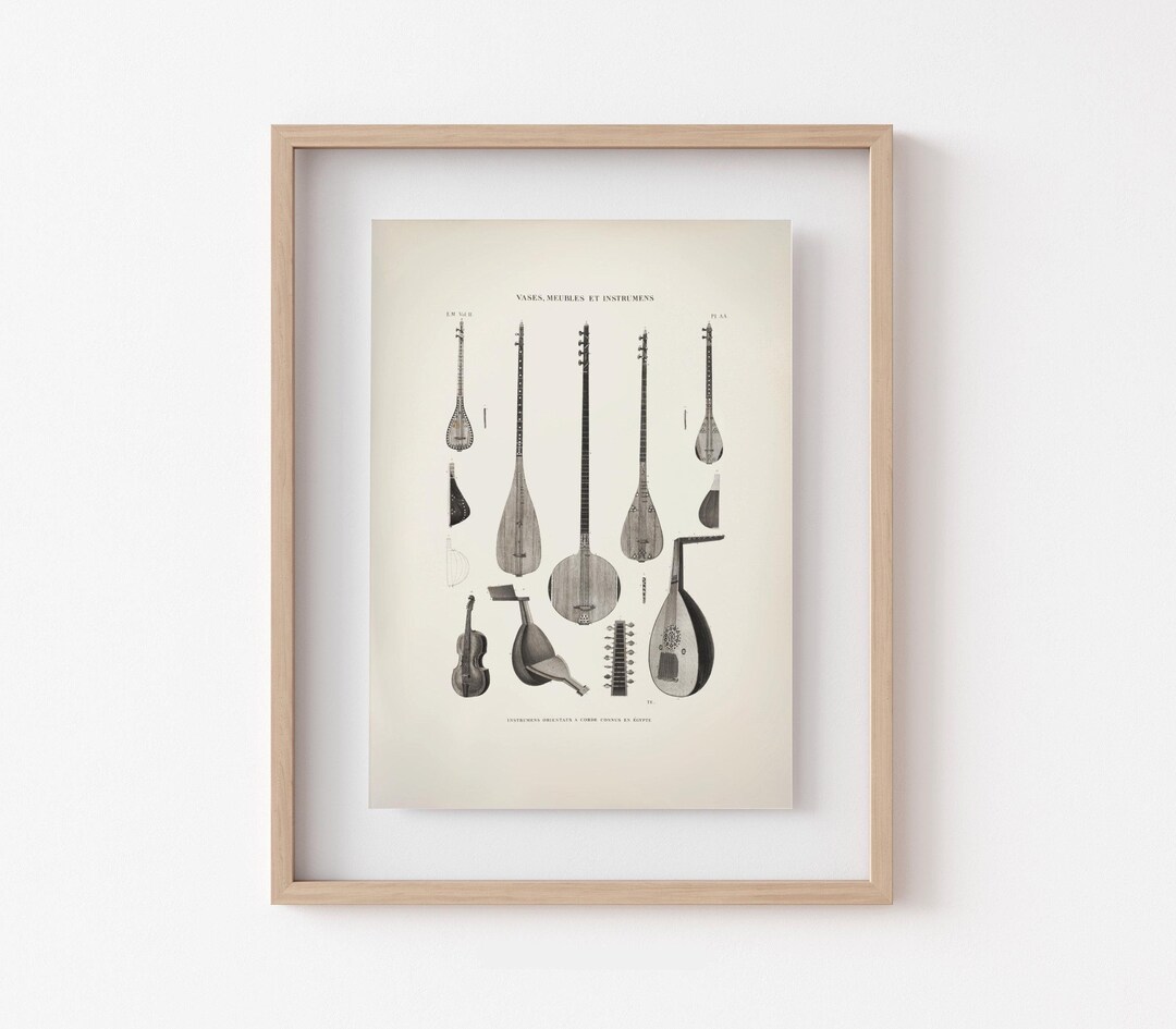 Vintage String Instruments Art Print, INSTANT DOWNLOAD, for Musicians ...
