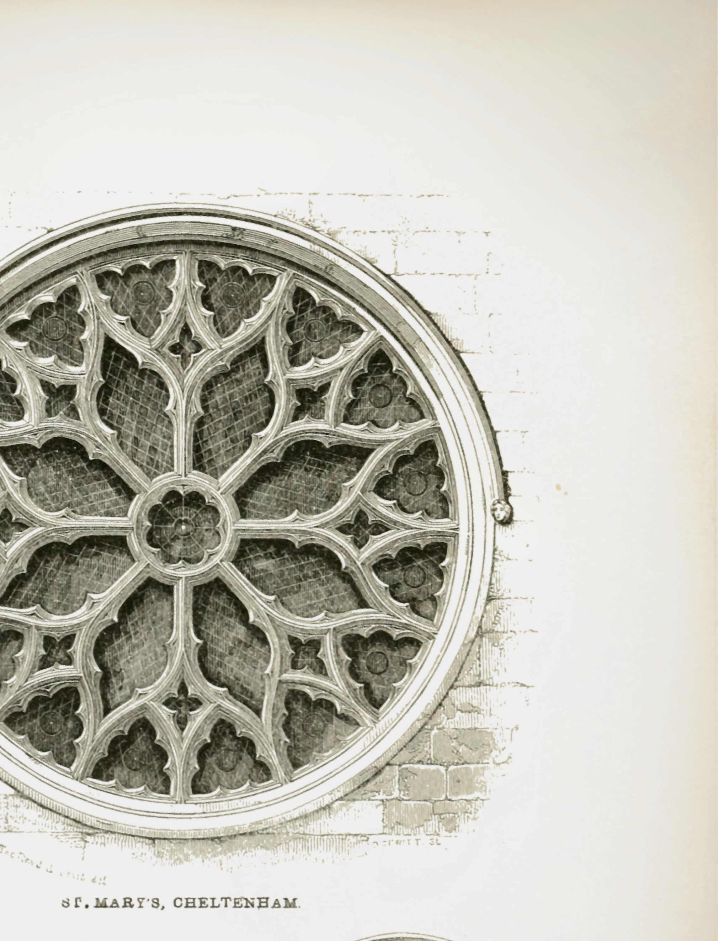 Gothic Rose Window Architectural Art PRINTABLE, Medieval Architecture ...