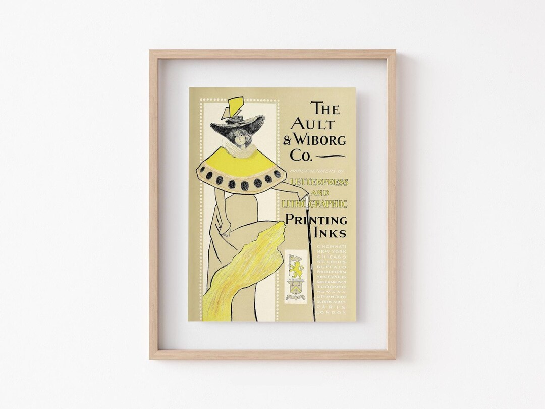 Vintage Art Nouveau Poster, INSTANT DOWNLOAD, 19th Century Lithographic ...