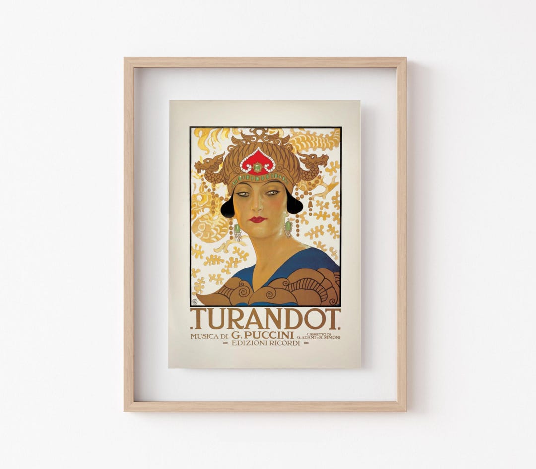 Advertising Poster for Giacomo Puccini's Opera Turandot From 1926 ...
