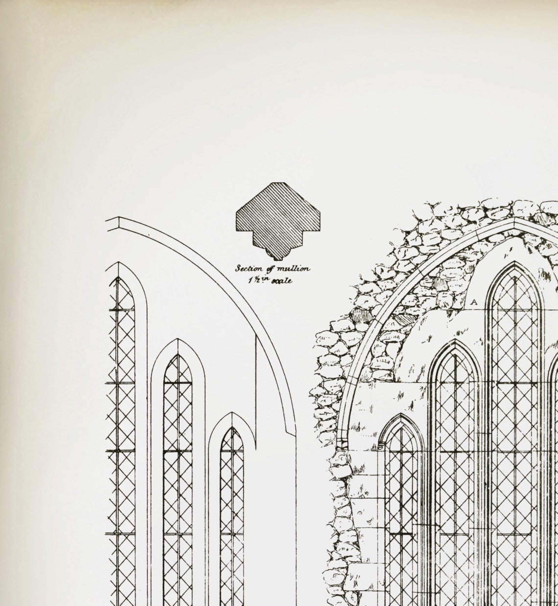 Gothic Window Architectural Print: Wartmington Church Stained Glass ...