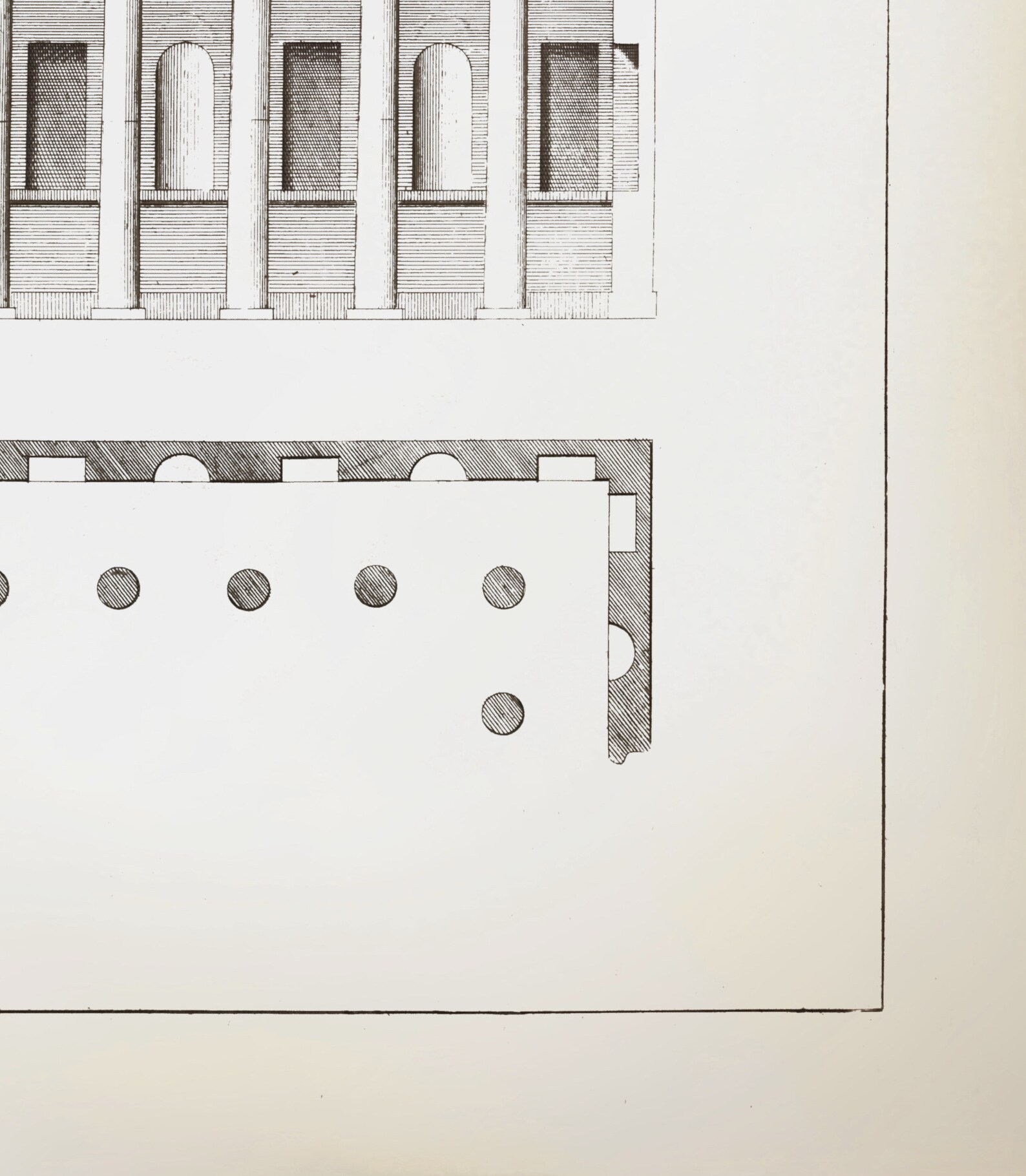 Vintage Egyptian Building Plans Art Print, Banqueting Room Blueprint ...