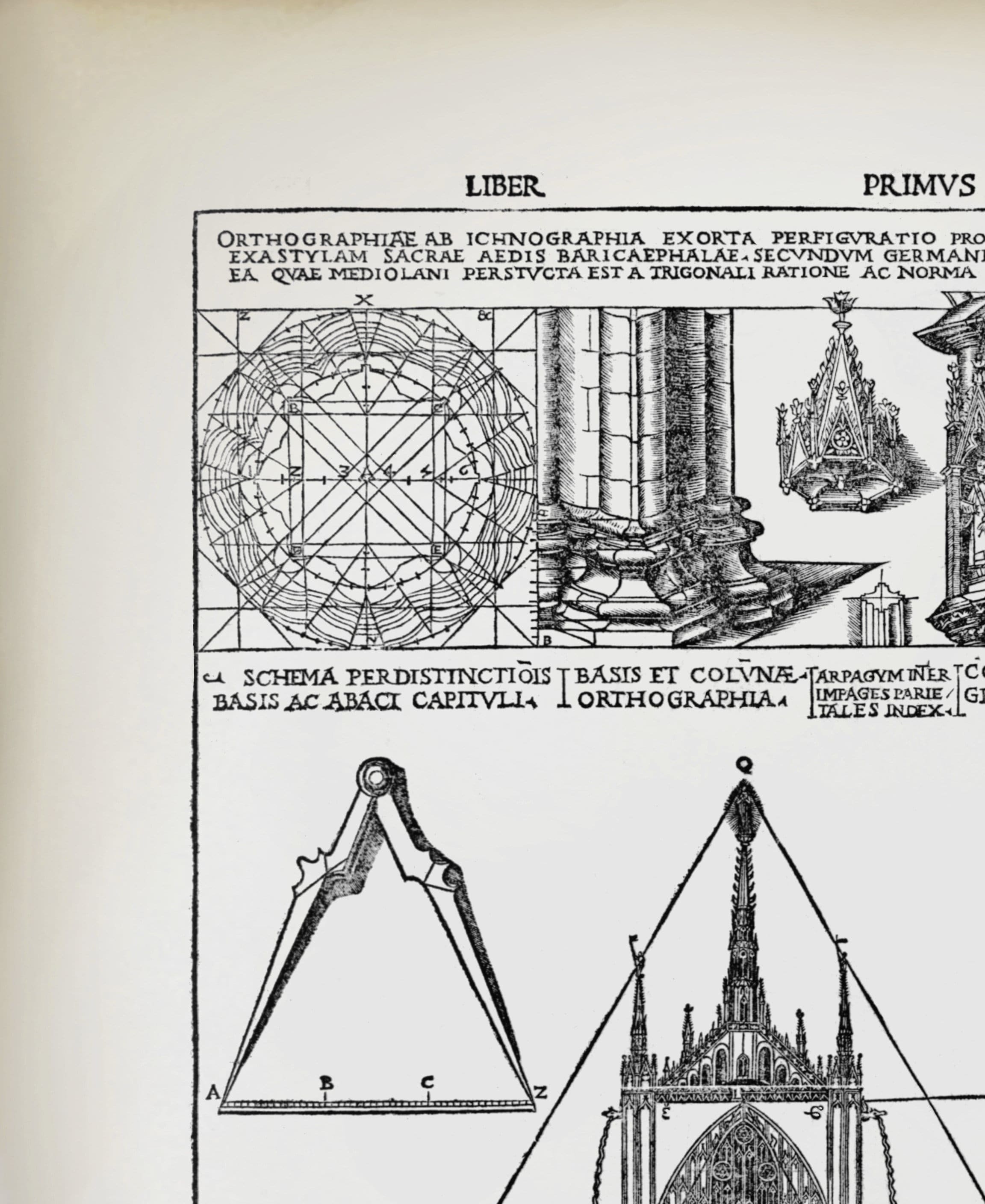 Antique Architecture Engraving, Architectural Element Poster, Technical ...