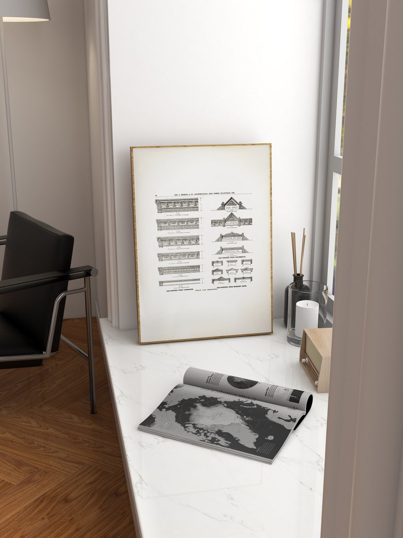 Cornice Chart, Architectural Ornament Poster, INSTANT DOWNLOAD ...