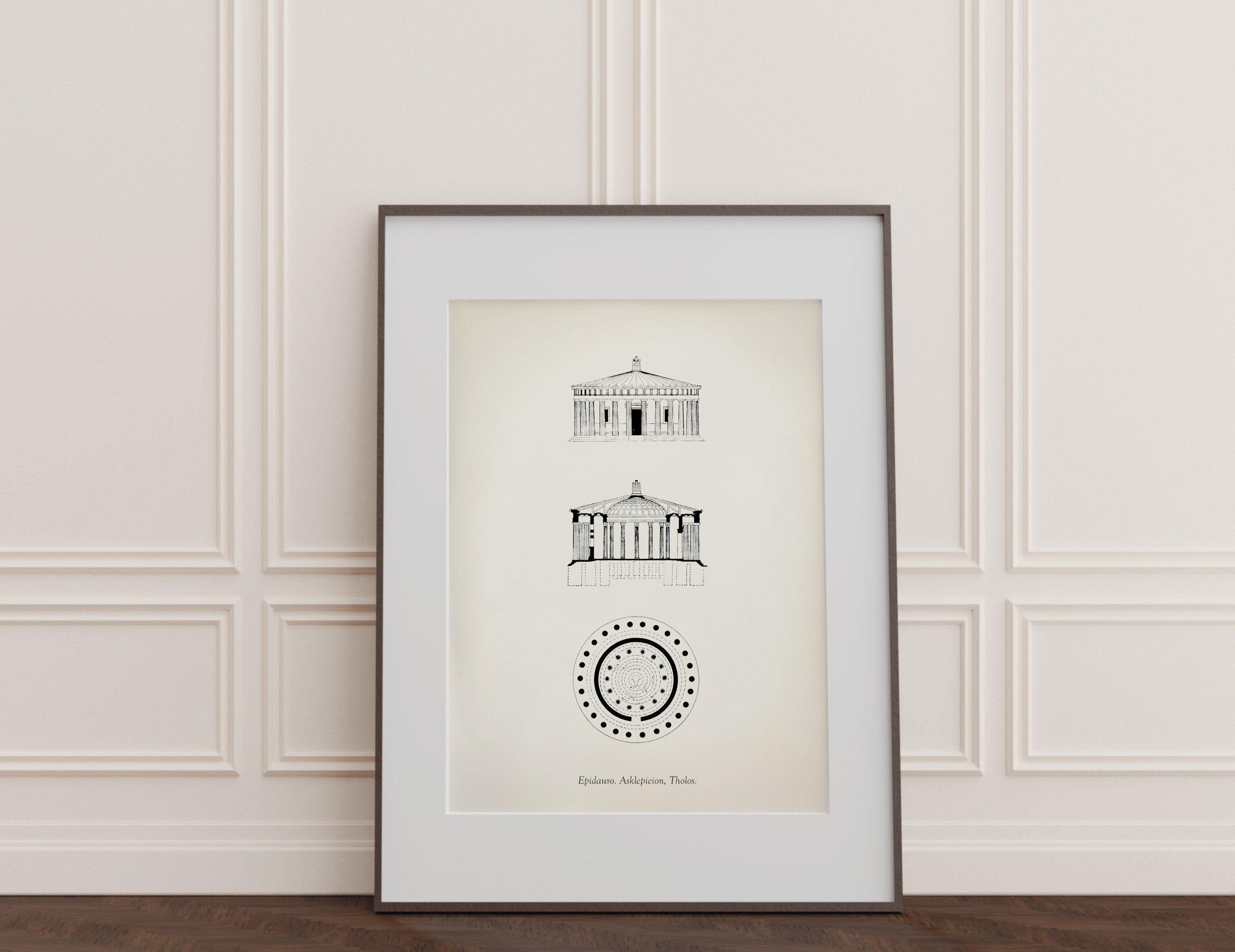 Tholos Epidaurus Temple Art Print: Ancient Greece Architecture ...