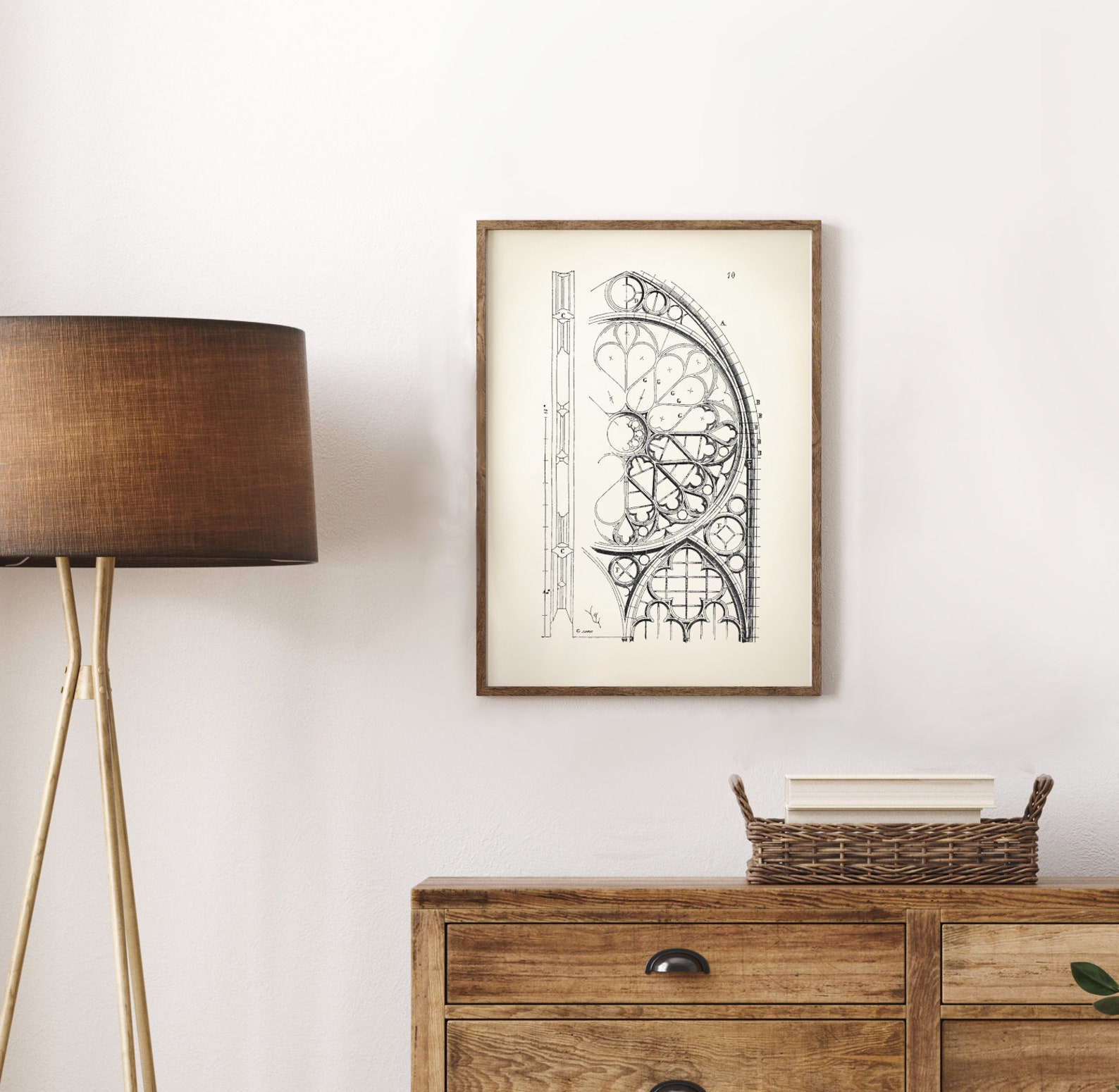 Reims Cathedral Rose Window Art Print: Gothic Architecture (digital ...