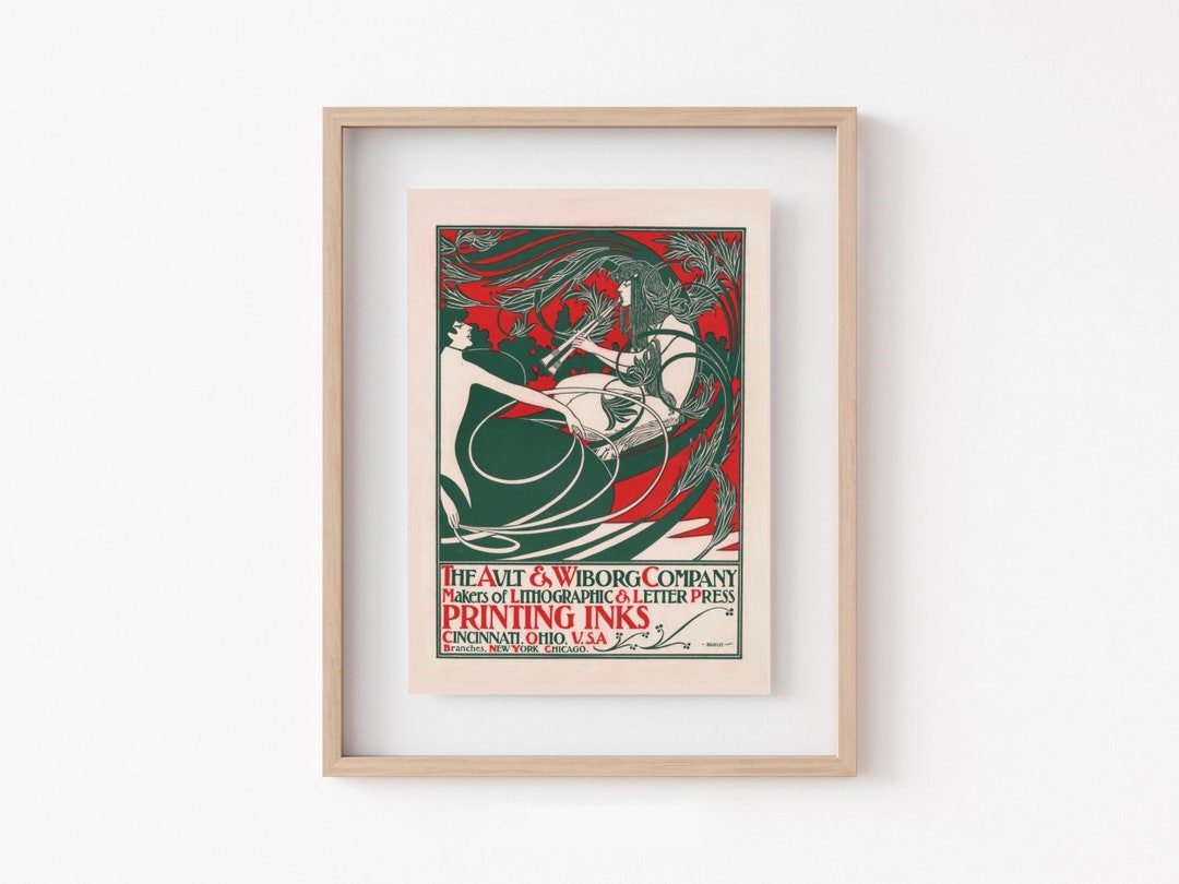 1920s Art Deco Poster: Ault & Wiborg Cincinnati Ad (digital Download ...
