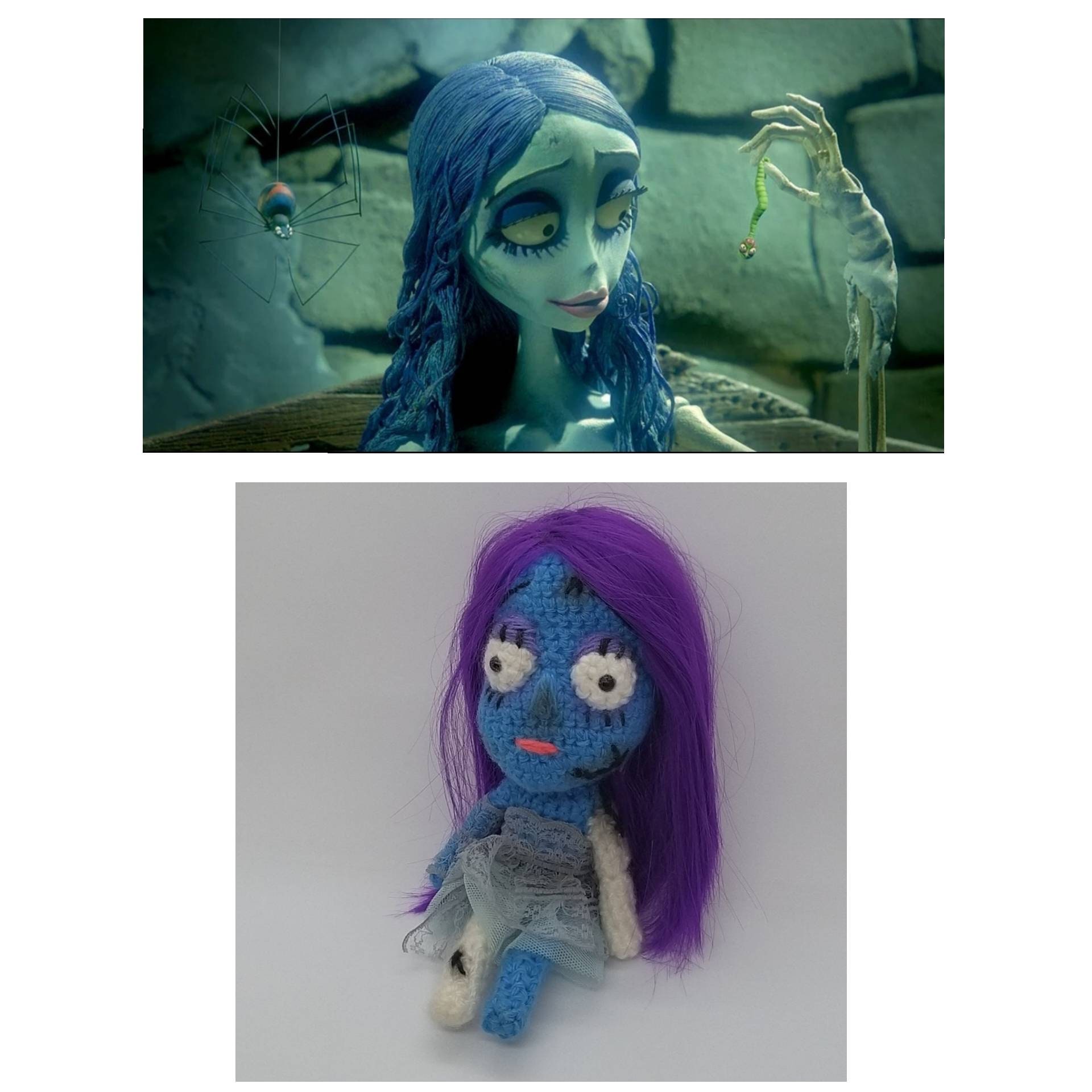 Corpse Bride Hand-knitted Emily Stuffed Emily Crocheted doll | Etsy