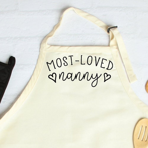 Most Loved Nanny Apron Gift for Grandma Mother's Day - Etsy