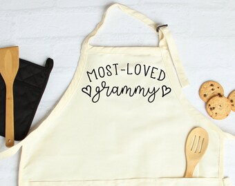 Most Loved Nanny Apron Gift for Grandma Mother's Day | Etsy