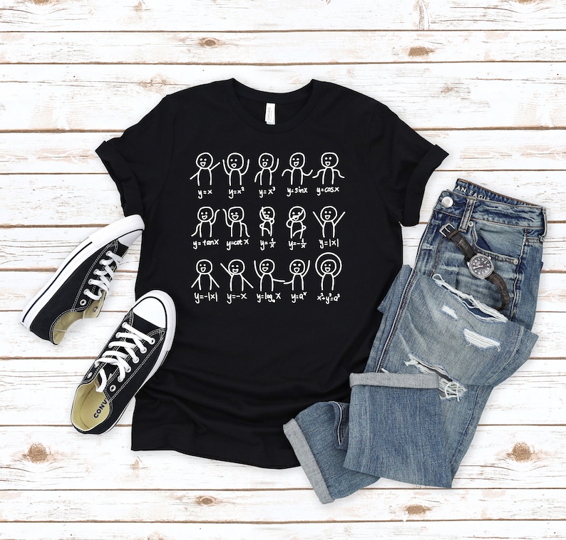 Math Stick Figures Math Shirt Math Lover Gift Math Teacher | Etsy