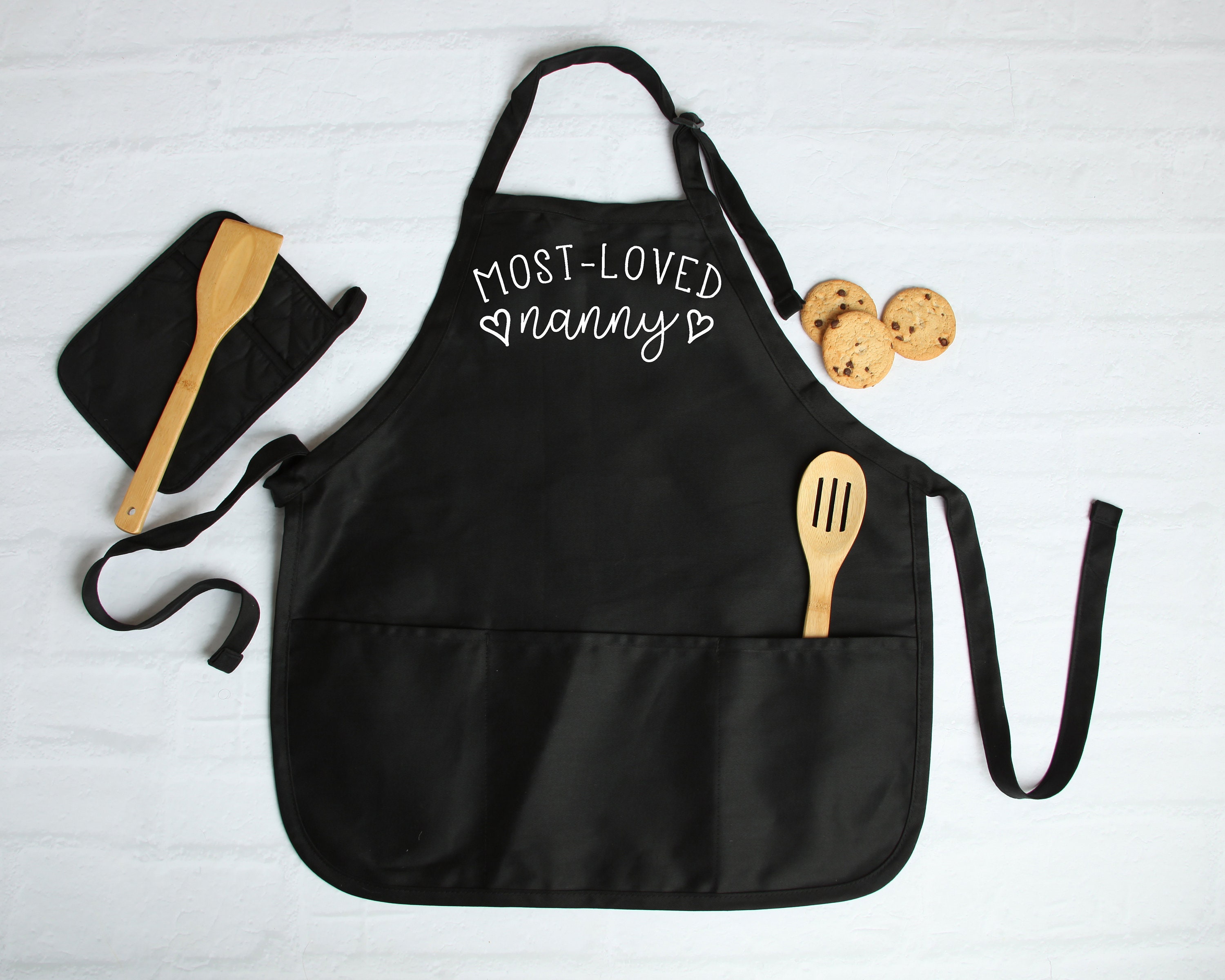 Most Loved Nanny Apron: Gift for Grandma, Mom - Etsy