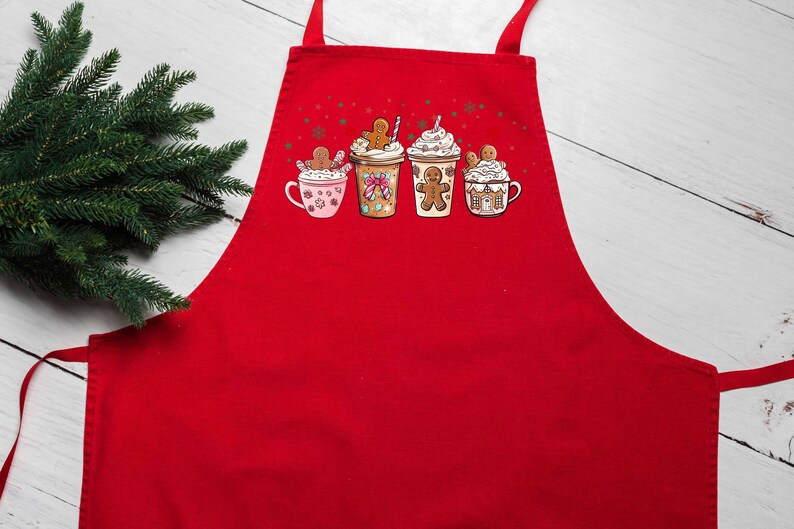 Gingerbread Hot Chocolate Christmas Apron: Holiday Baking Gift - Etsy