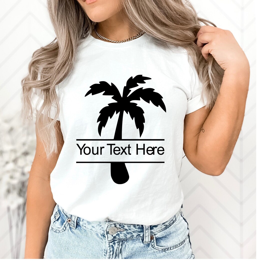 Personalized Palm Tree Shirt: Custom Unisex Vacation Tee - Etsy