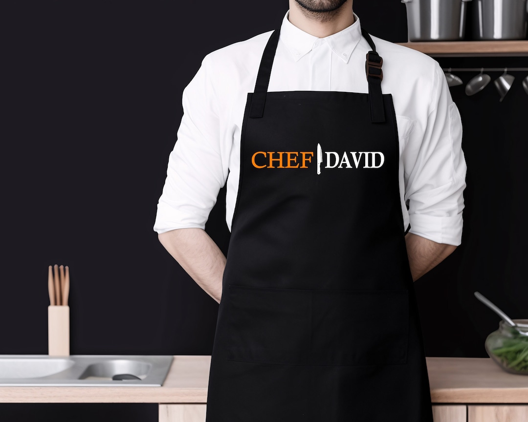 Personalized Chef Apron, Custom Chef Apron, Personalized Kitchen Apron for Women or Men, Gift ...