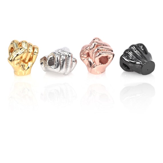 Clenched Power Fist Beads Men Beaded Bracelet Spacers Copper | Etsy