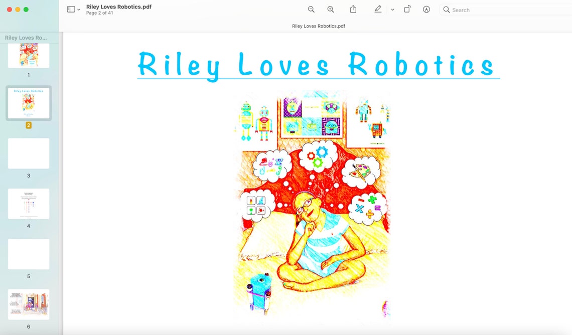 Riley Loves Robotics Digital Ebook PDF Download | Etsy