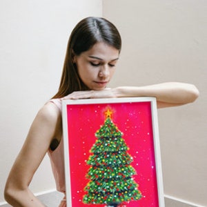 Printable Design Digital Print Christmas Tree Poster Design - Etsy