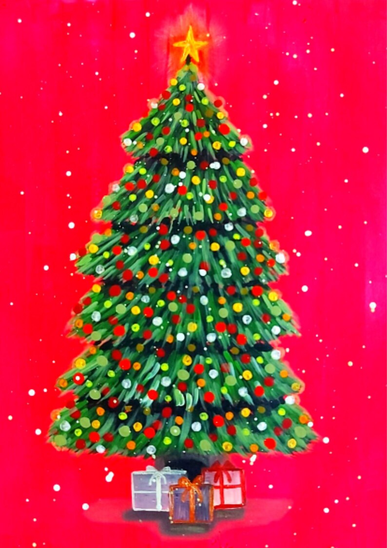 Printable Design Digital Print Christmas Tree Poster Design - Etsy