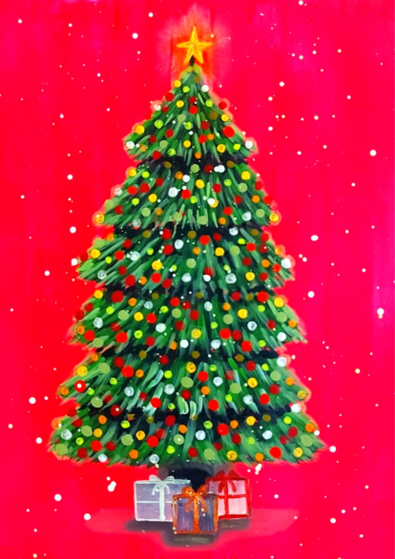 Printable Design Digital Print Christmas Tree Poster Design - Etsy