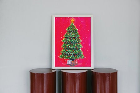 Printable Design Digital Print Christmas Tree Poster Design - Etsy