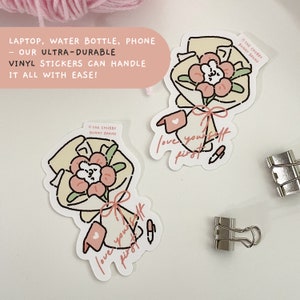 Love Yourself First, Self Love Flower Bouquet Vinyl Sticker ...