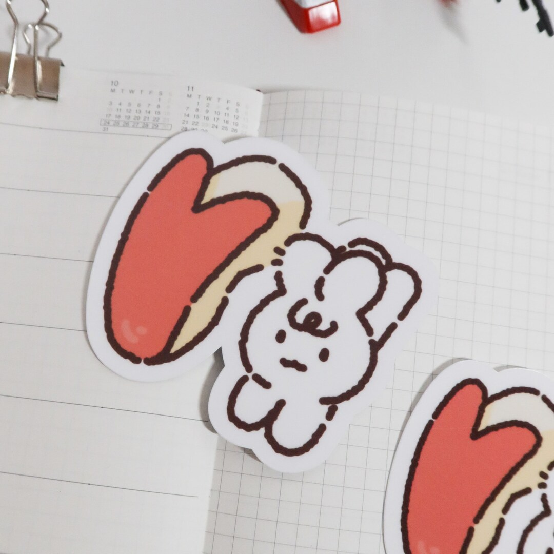 Apple Vinyl Sticker Fruit Sticker Cute Food Sticker - Etsy