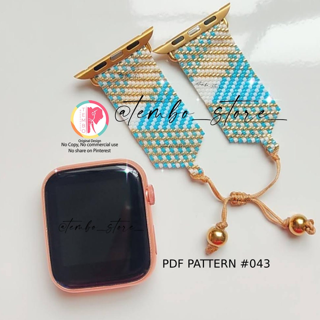 PDF PATTERN Apple Watch Band Miyuki, Smart Watch Band, Band Watch ...