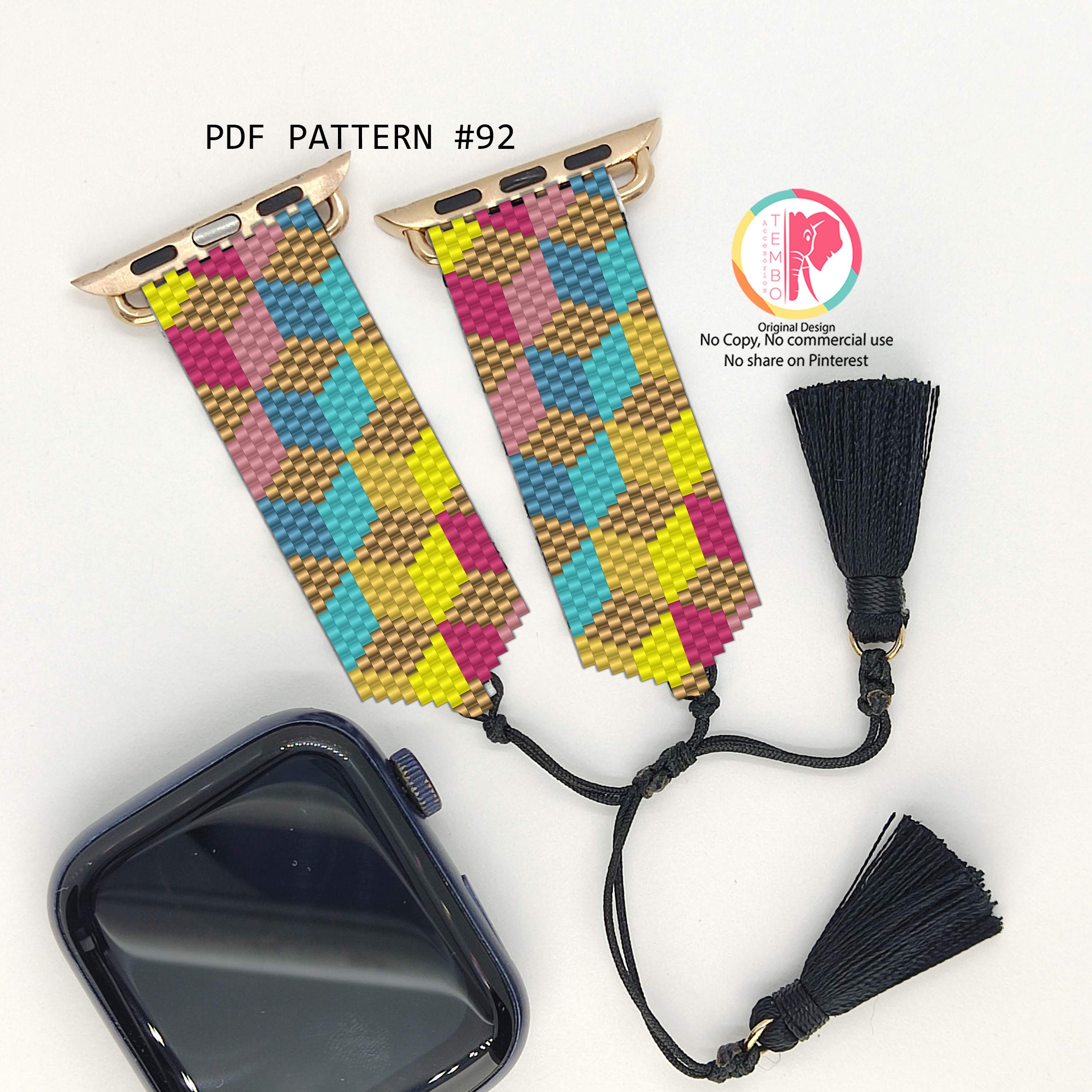 PDF PATTERN Apple Watch Band Miyuki, Smart Watch Band, Band Watch ...