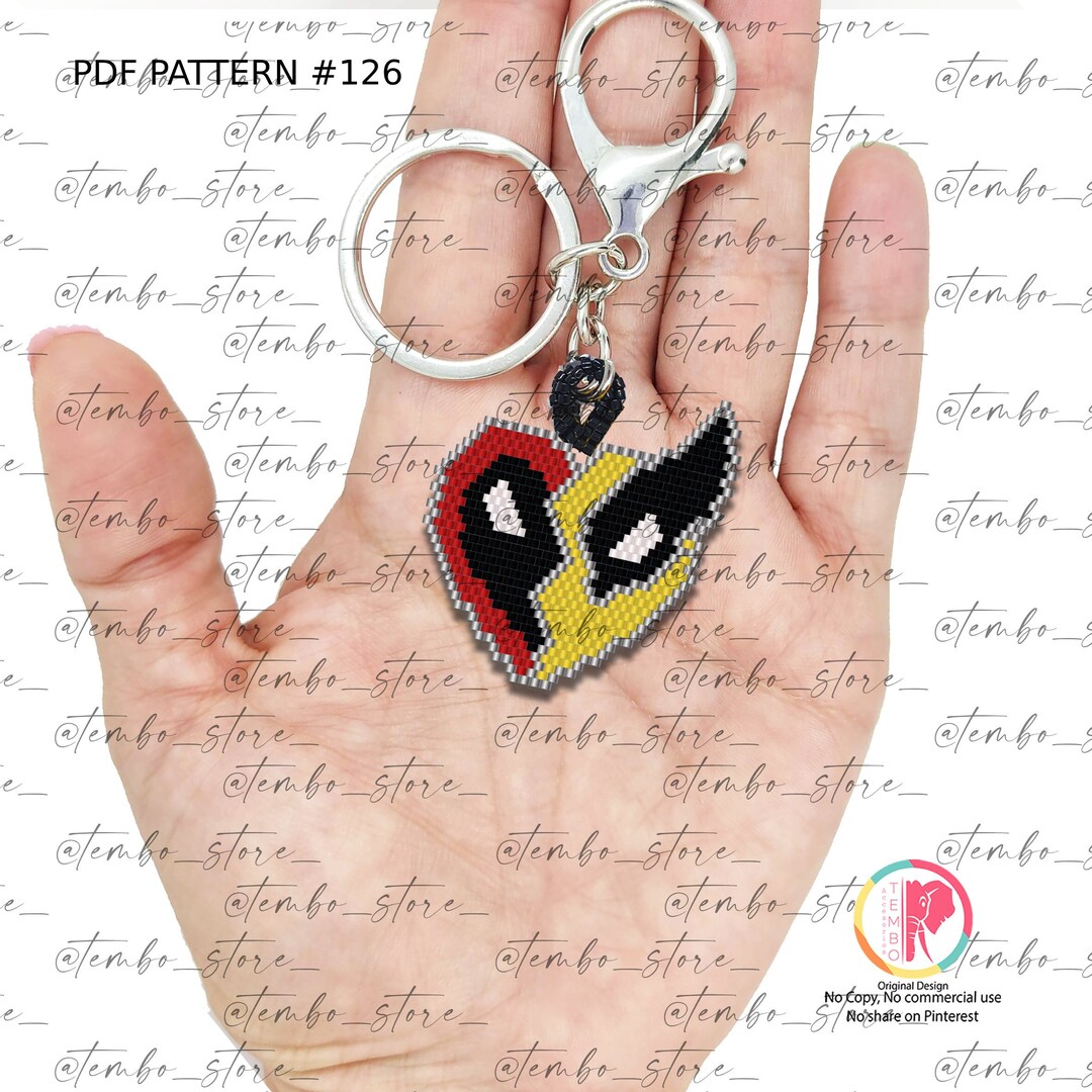 PDF Pattern Deadpool and Wolverine, Best Friends Necklace Deadpool and ...