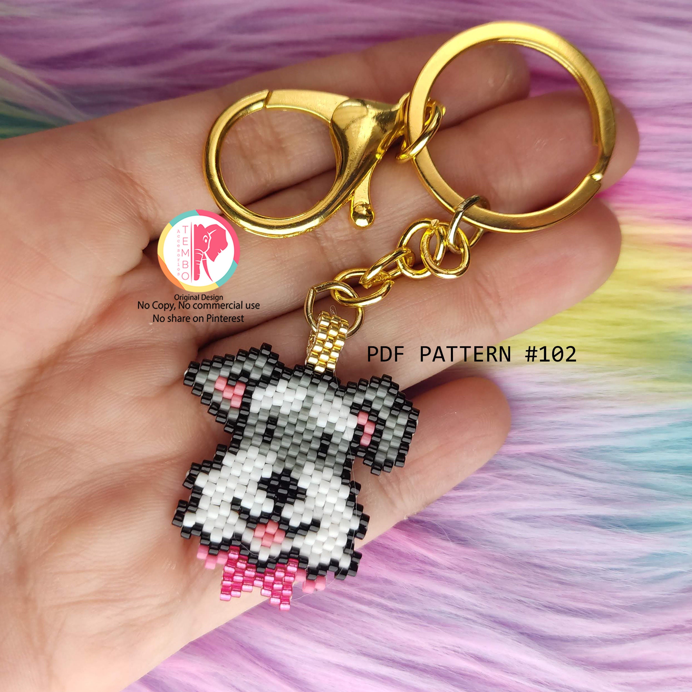 PDF Pattern Schnauzer Dog, Pattern Schnauzer Keychain, Dog Keychain ...