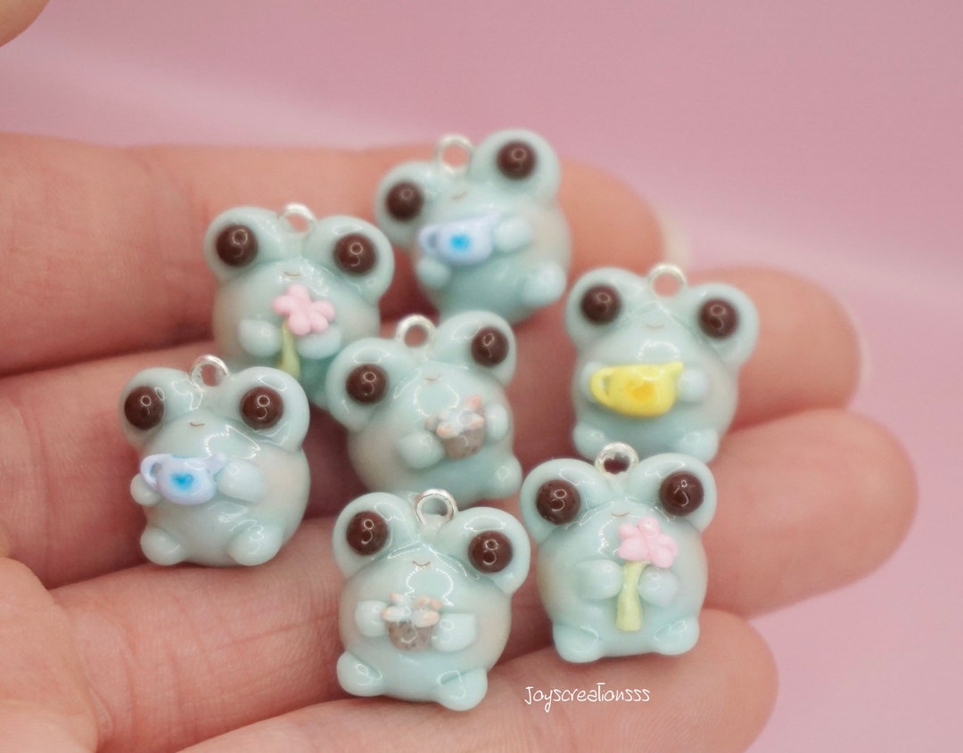 Cute Frog Charms Handmade Polymer Clay Charms - Etsy