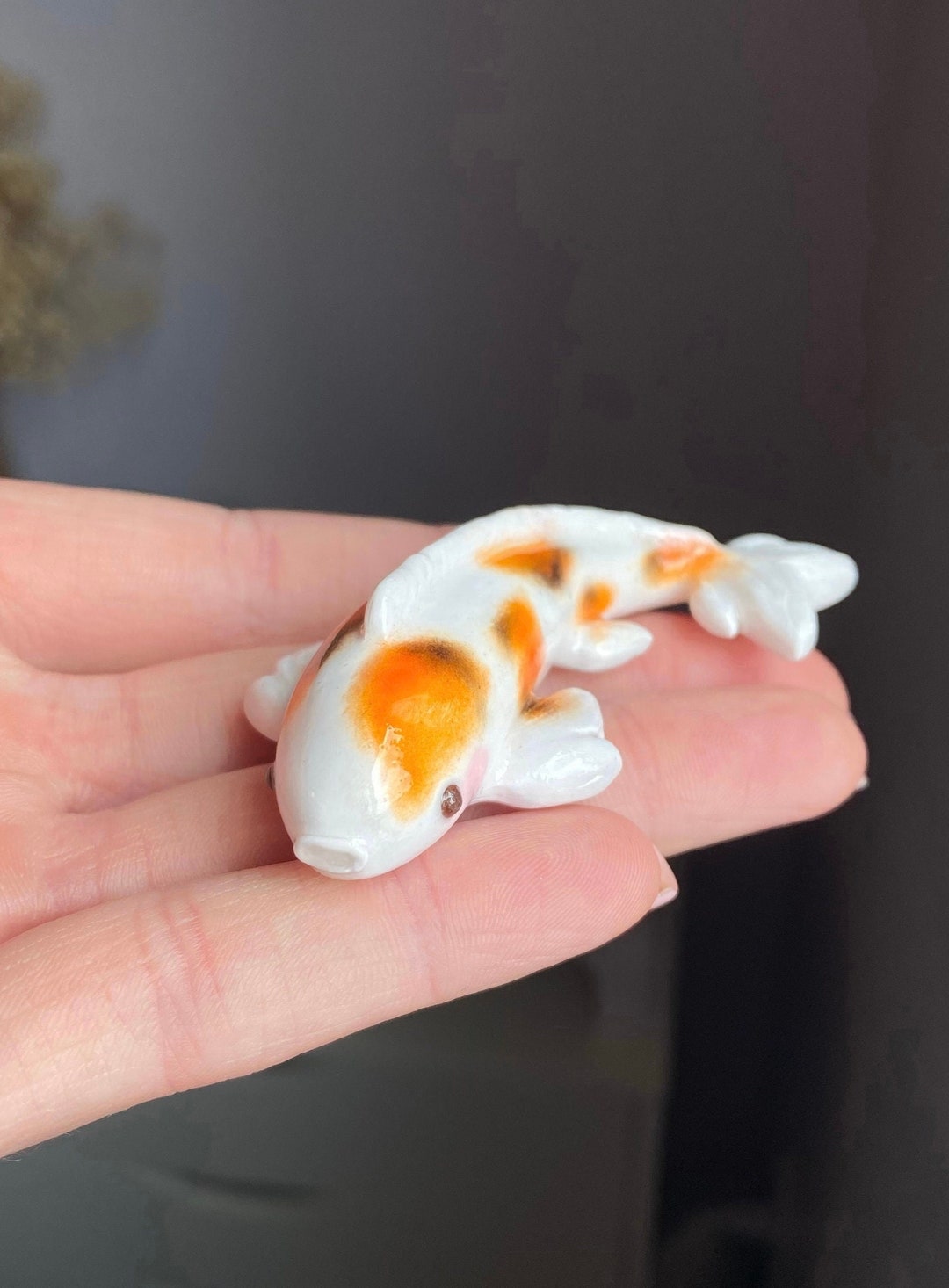 Koi Fish Figurine ~ Desk Friend ~ Handmade ~ Polymer Clay - Etsy